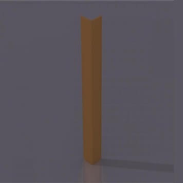 Cornière PVC 40 x 40 x 2.5 mm Marron - longueur 3 m | nelinkia