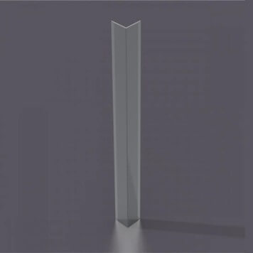 Cornière PVC 40 x 40 x 2.5 mm gris foncé-longueur 3 m | nelinkia